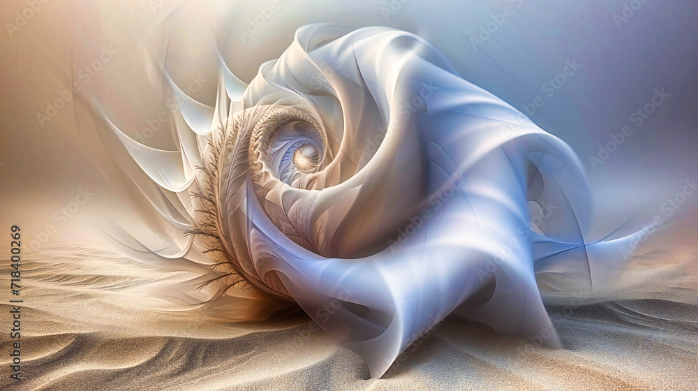 Spiral Nautilus Shell, Sea Swirl and Marine Mollusk, Nature and ...