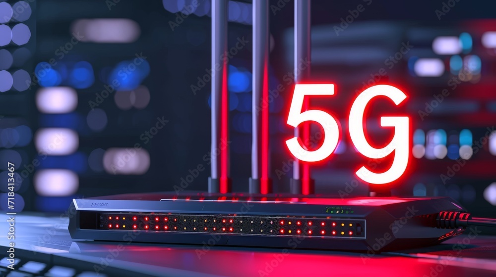 generic modern high speed "5g" next generation router for home secure ...