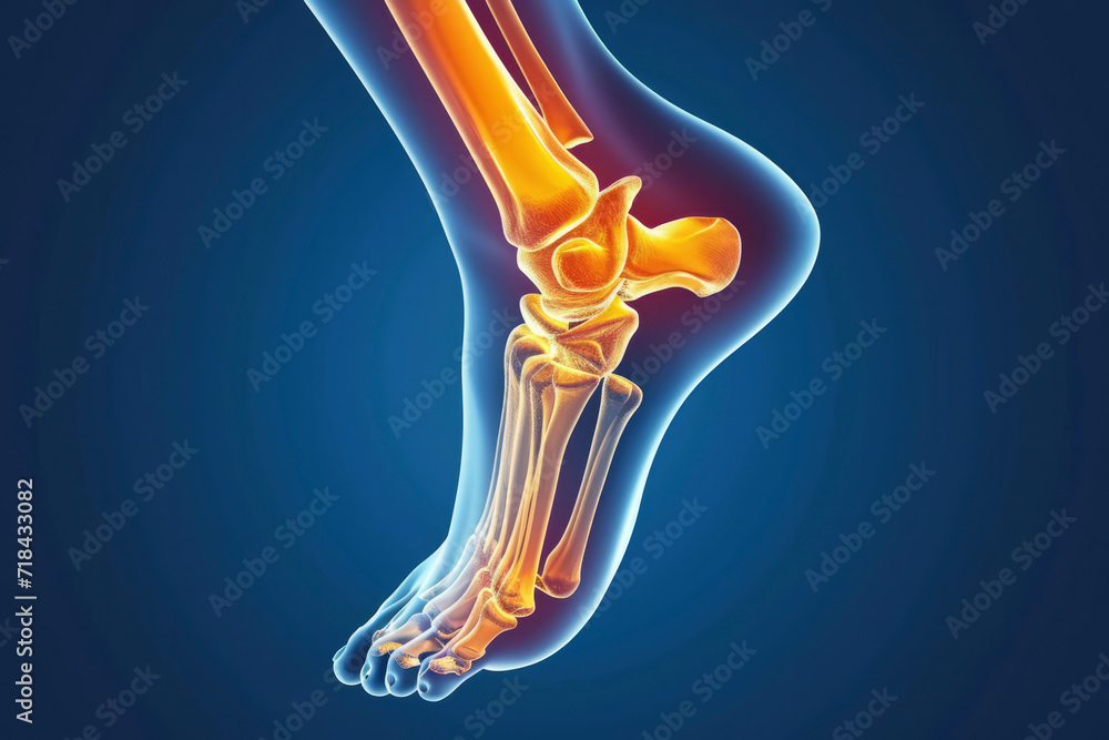 Bones: The ankle joint is formed by the lower ends of the tibia and ...