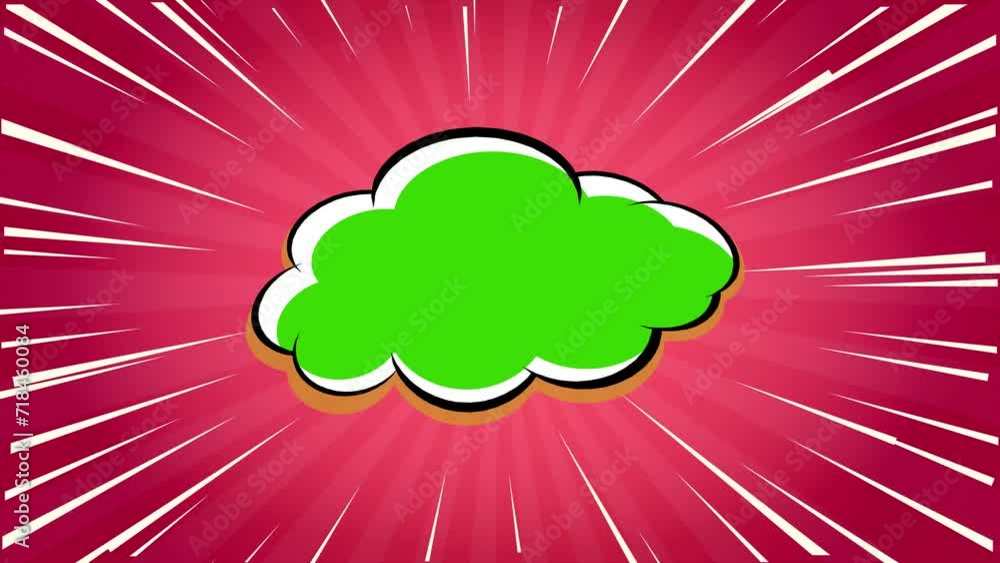 Comic background animation | expression balloon pop art style 4k video ...
