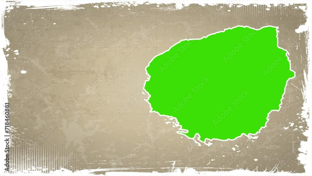 vintage paper texture animated background and green screen frame with ...