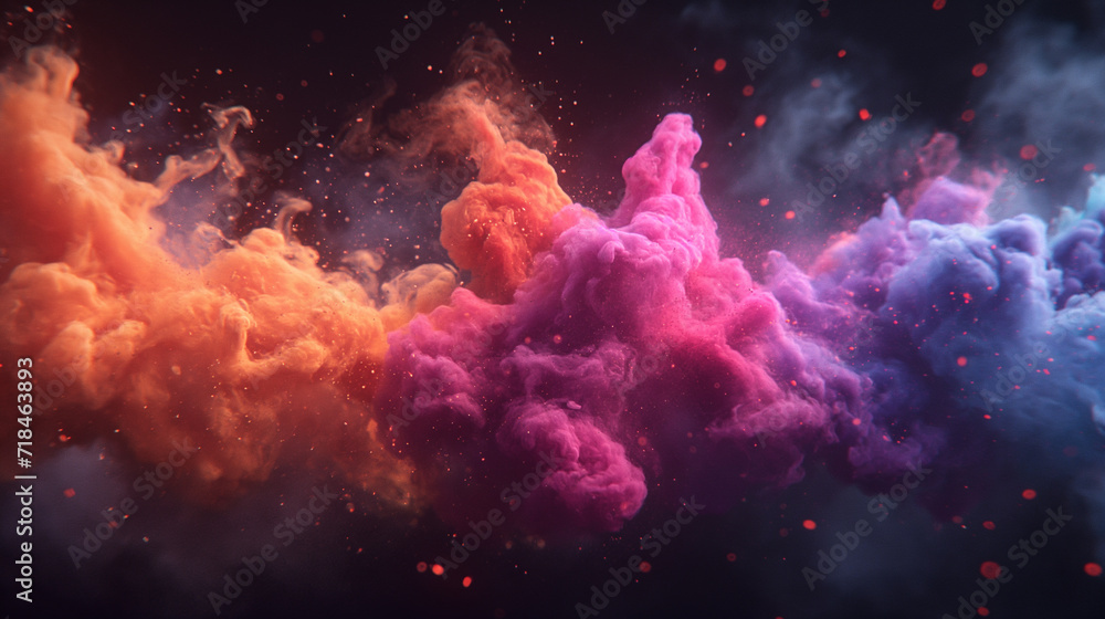 Stunning visualization of colorful interstellar nebulae, mimicking a ...