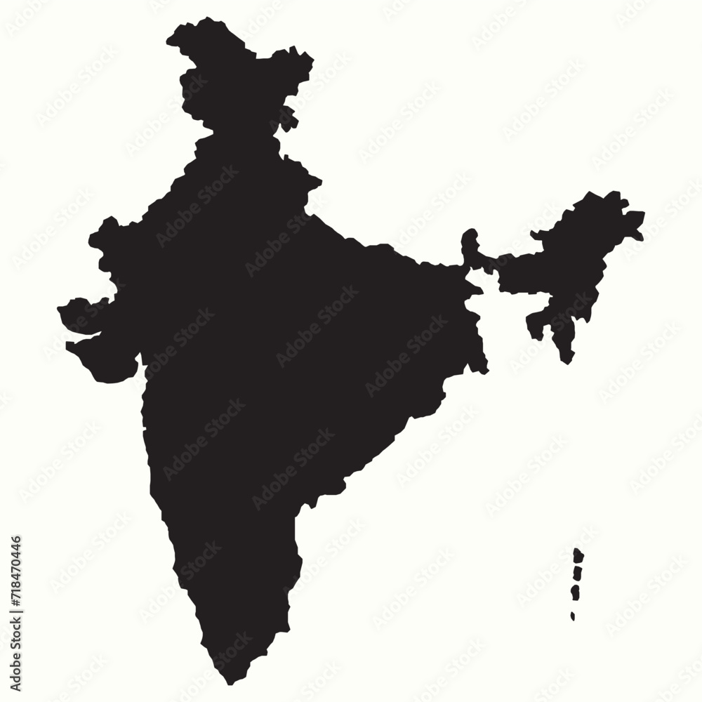 Map of India. India vector map isolated on white background. 11:11 ...