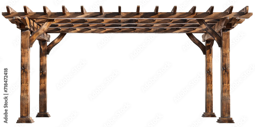 Pergola, transparent background, isolated image, generative AI Stock ...