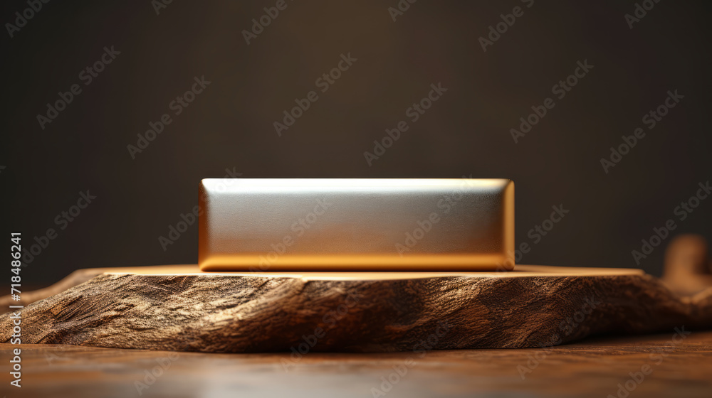 Luxury gold bar product display podium, for product display. Stock ...