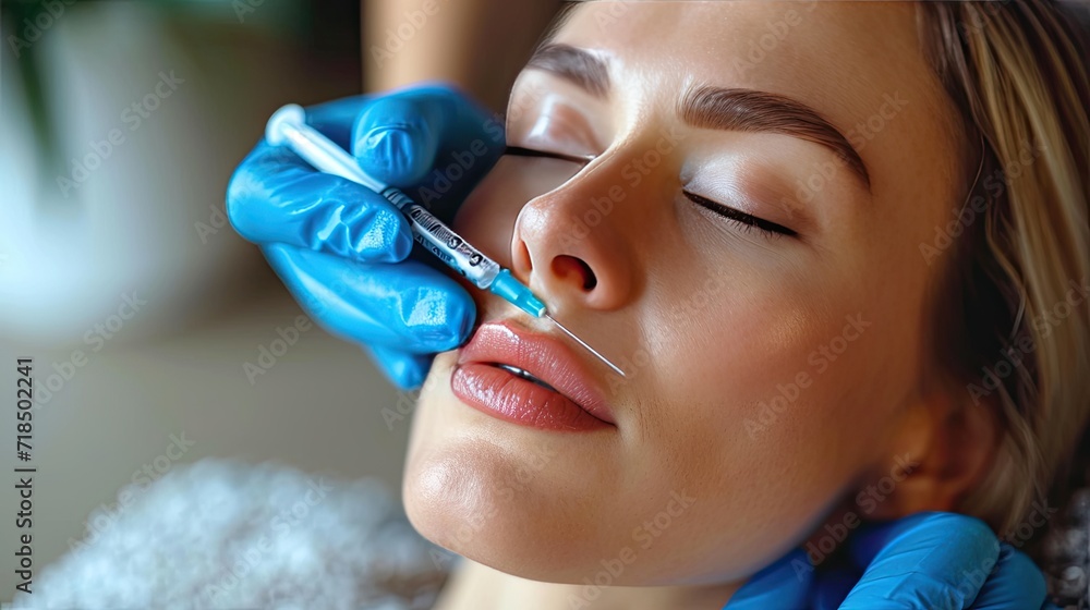 Youthful Beauty Treatment: Botox Injection for a Woman's Face, Cosmetic ...