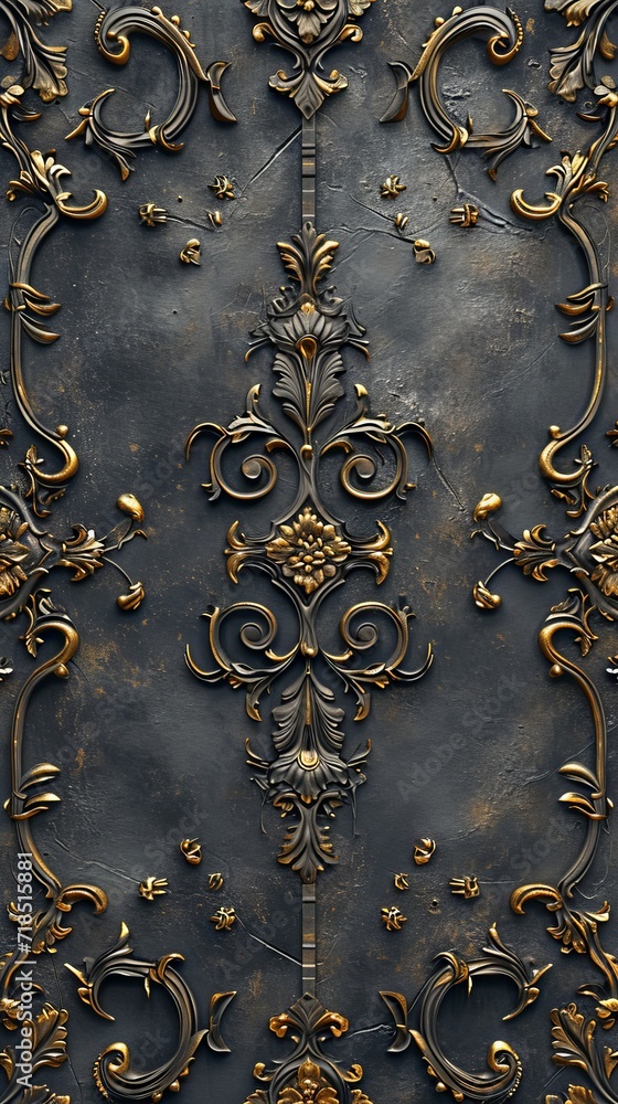 3D Golden Metal Texture in the Style of Influenced Gothic - Realistic ...