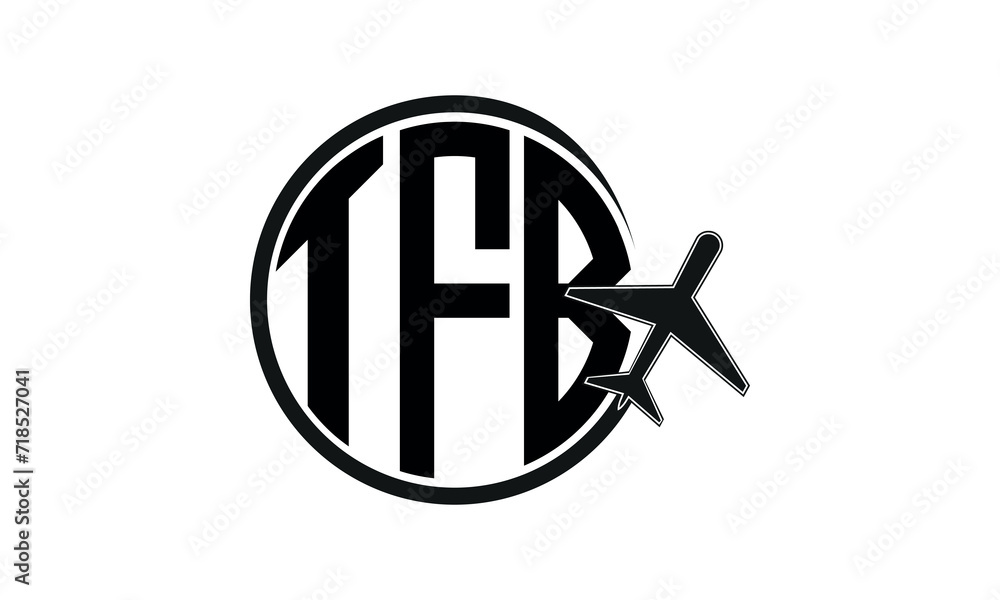 TFB three initial letter circle tour & travel agency logo design vector ...