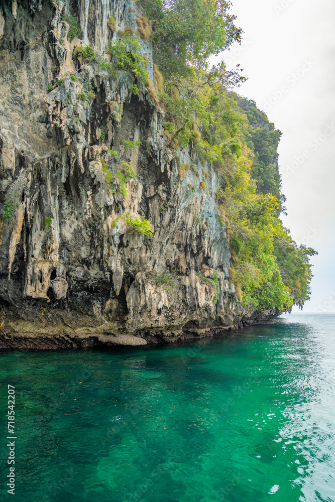 Granite marble rock structure surface of natural mountain's cliff and ...