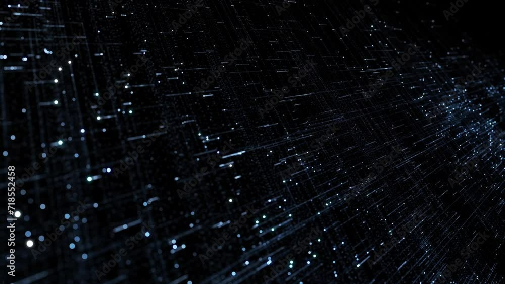 Futuristic digital lines and dots movement concept technology animation ...