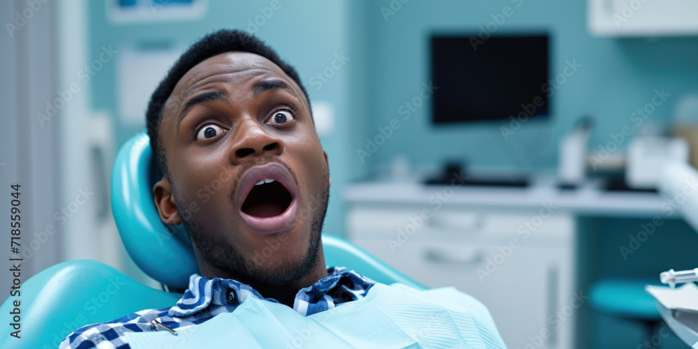 People treatment teeth, medical checkup concept. African American ...