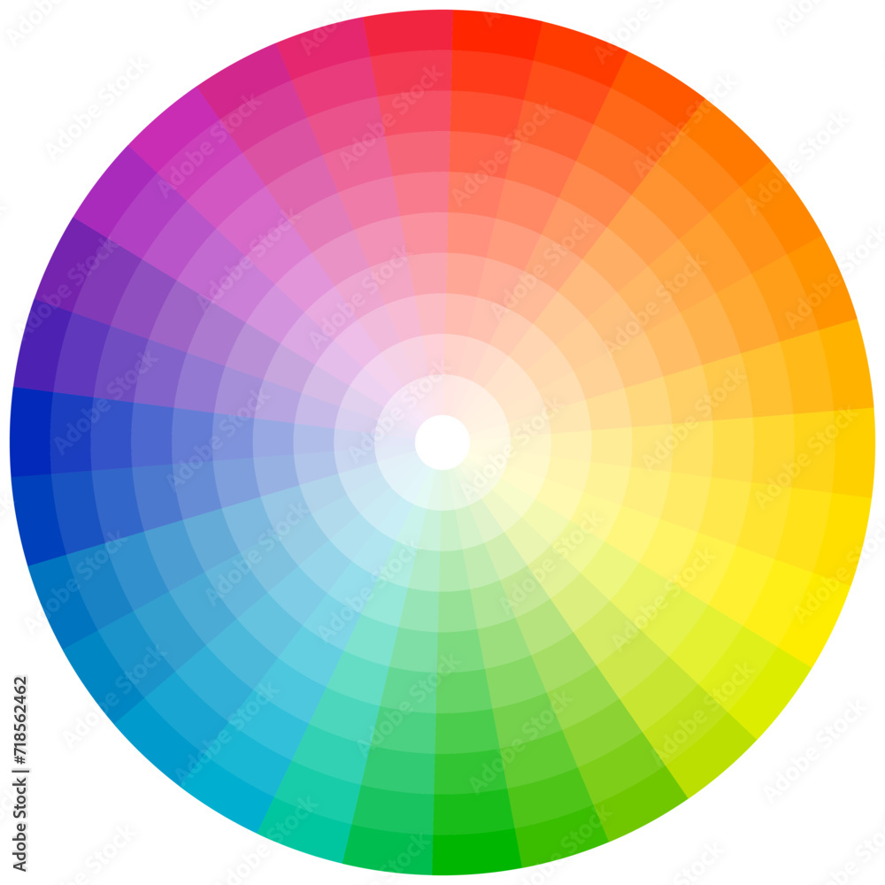 Color palette guide. Rainbow color wheel. Color wheel vector ...
