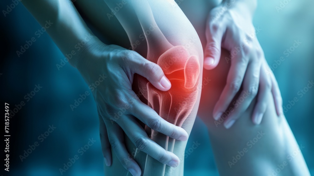 Knee Pain and Injury, Knee X-ray Anatomy, Emphasizing the Bones and ...