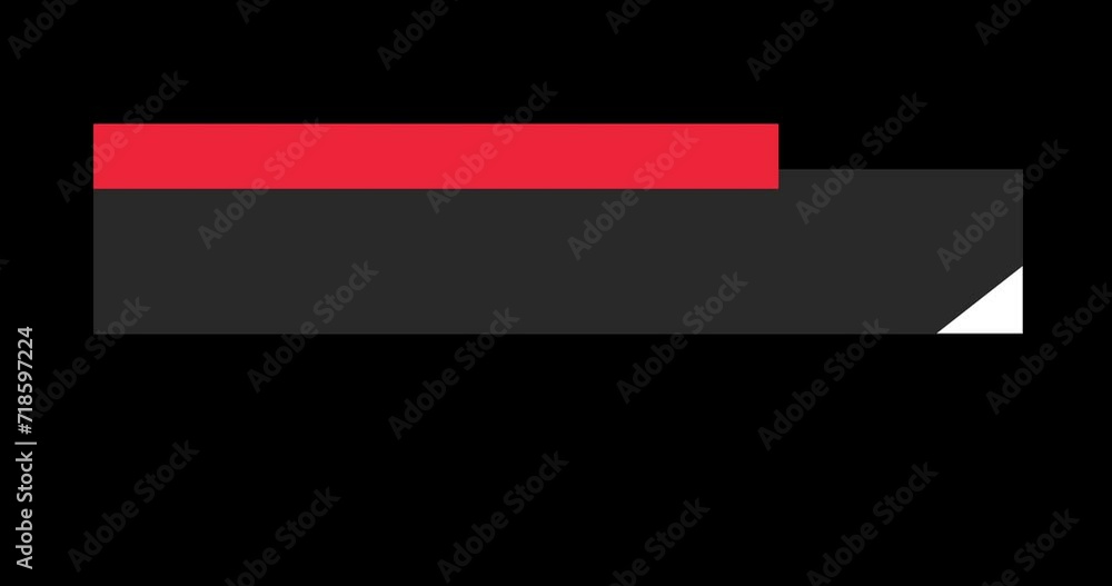 Simple modern corporate lower third animation in alpha channel ...