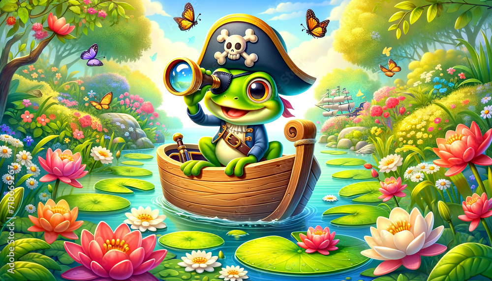 The Joyful Frog Pirate's Lily Pad Sailing Adventure in May's Bloom ...