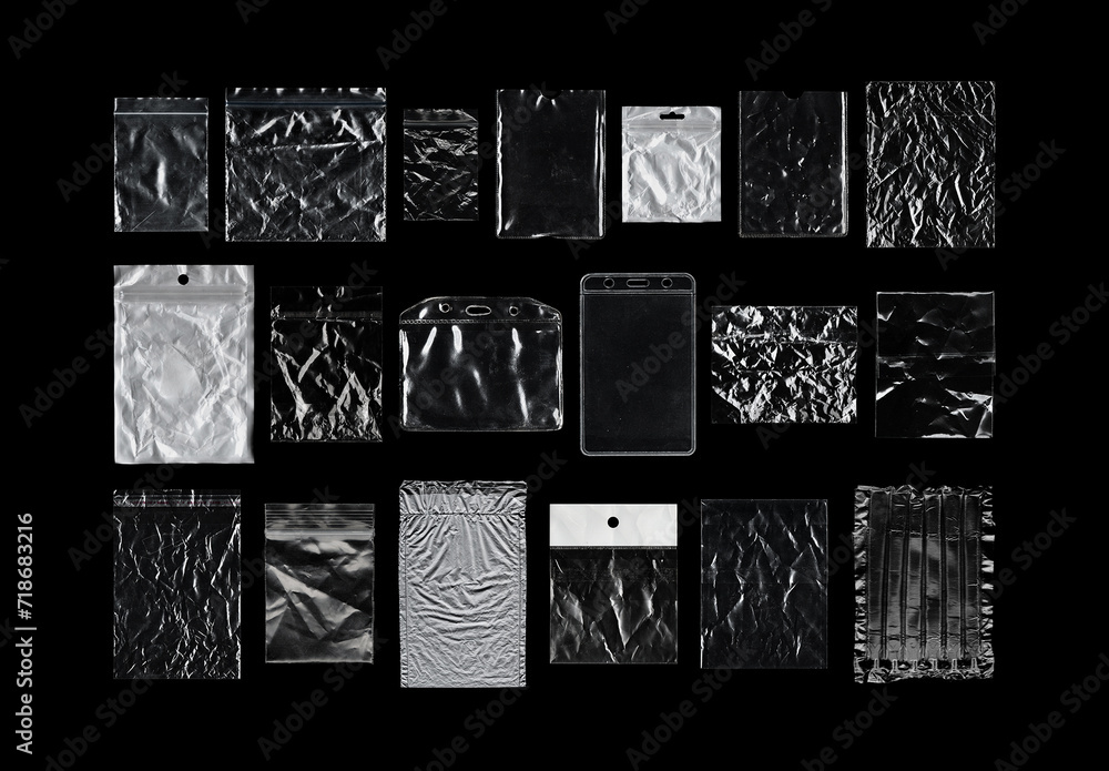 Plastic Bag Texture Pack Stock Template | Adobe Stock