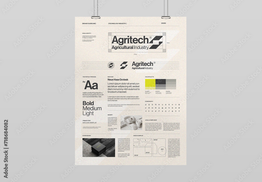 Brand Guideline Poster Layout Stock Template | Adobe Stock