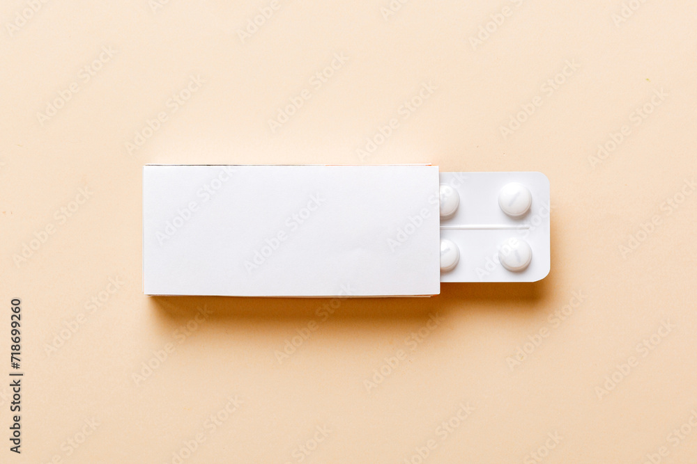 Blank White Product Package Box Mock-up. Open blank medicine drug box ...
