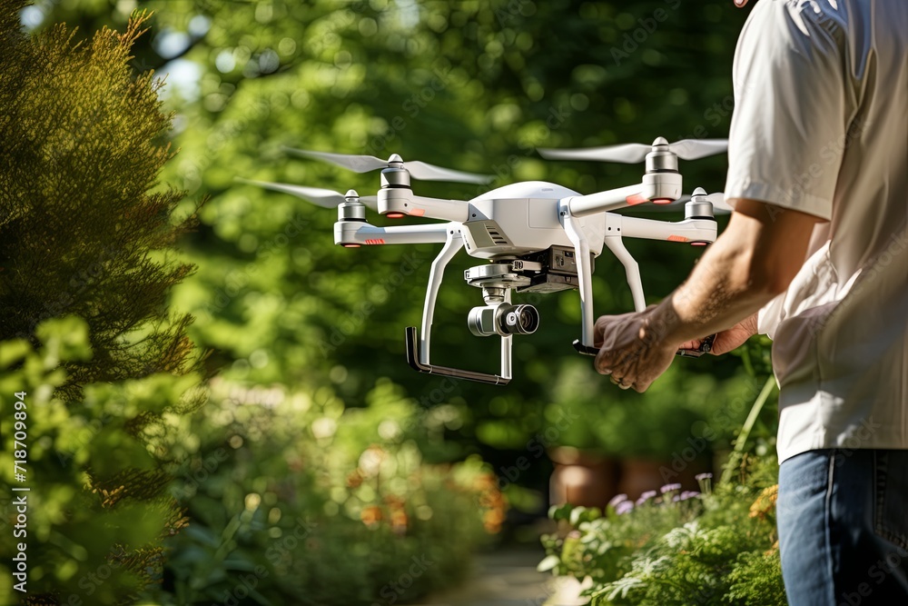 Warehouse automation drone delivery aircraft logistics. Package ...