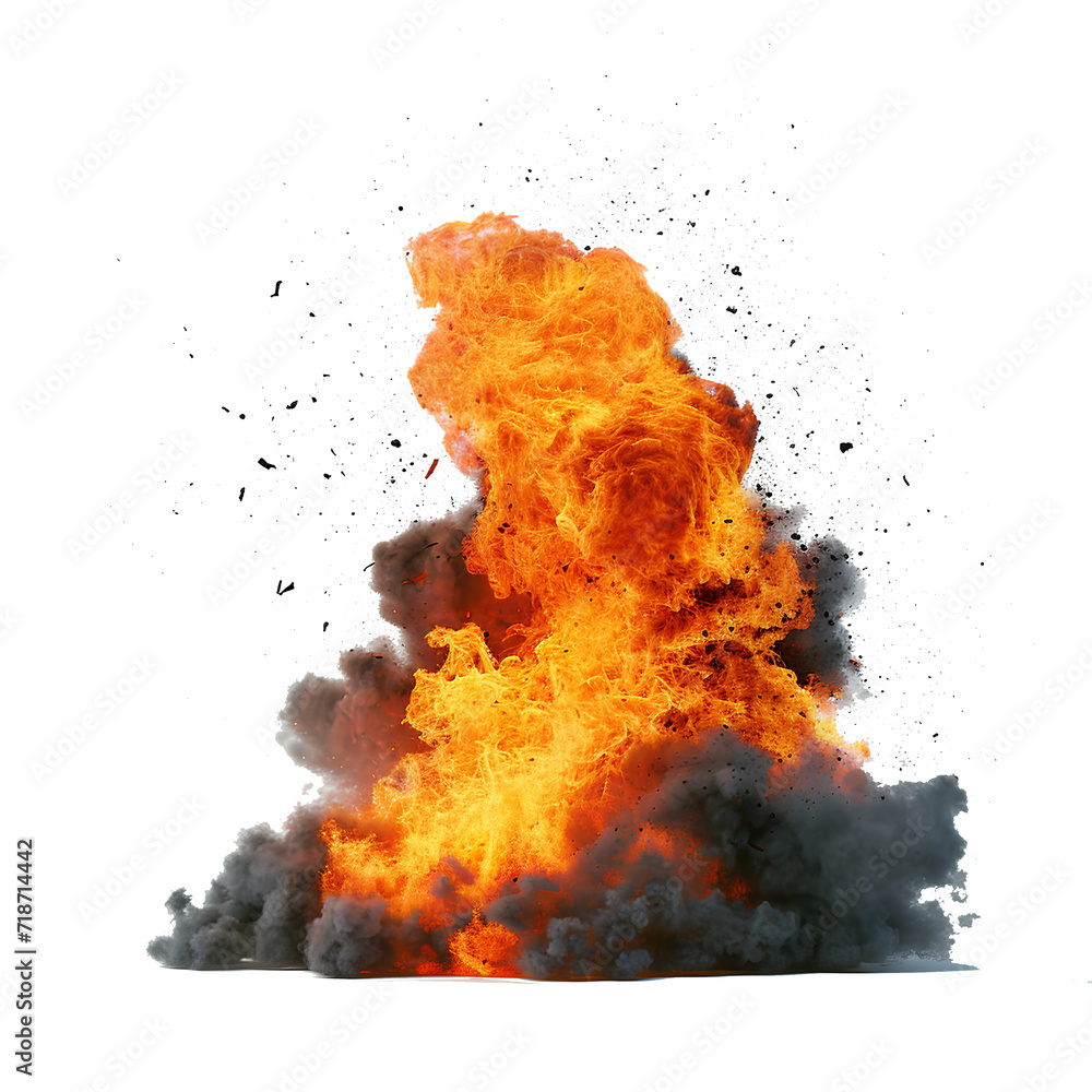 Fire Accident isolated transparent background white background no ...