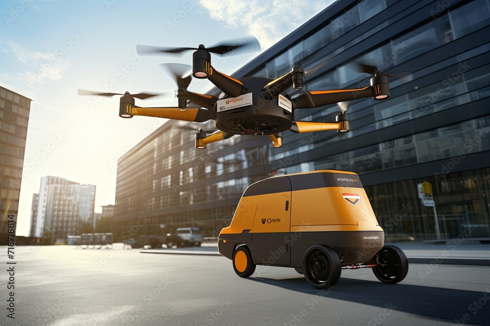 Drone shipping last mile delivery urban drone fleet cargo drones ...
