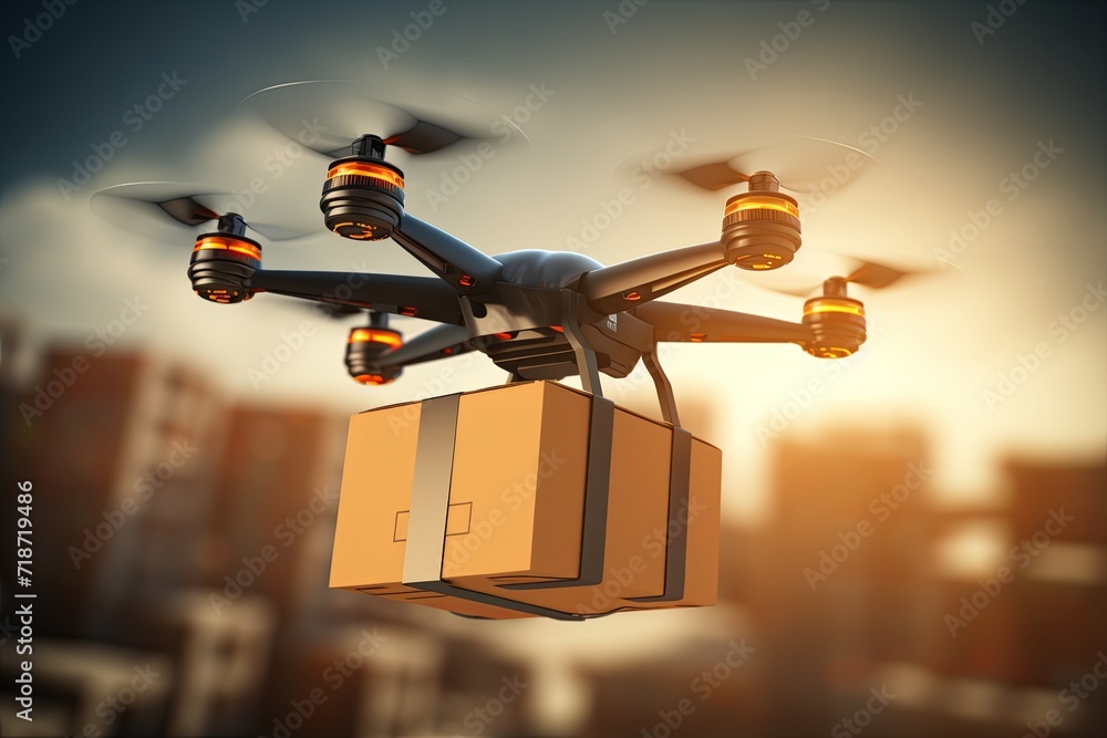 Drone shipping last mile delivery urban drone fleet cargo drones ...