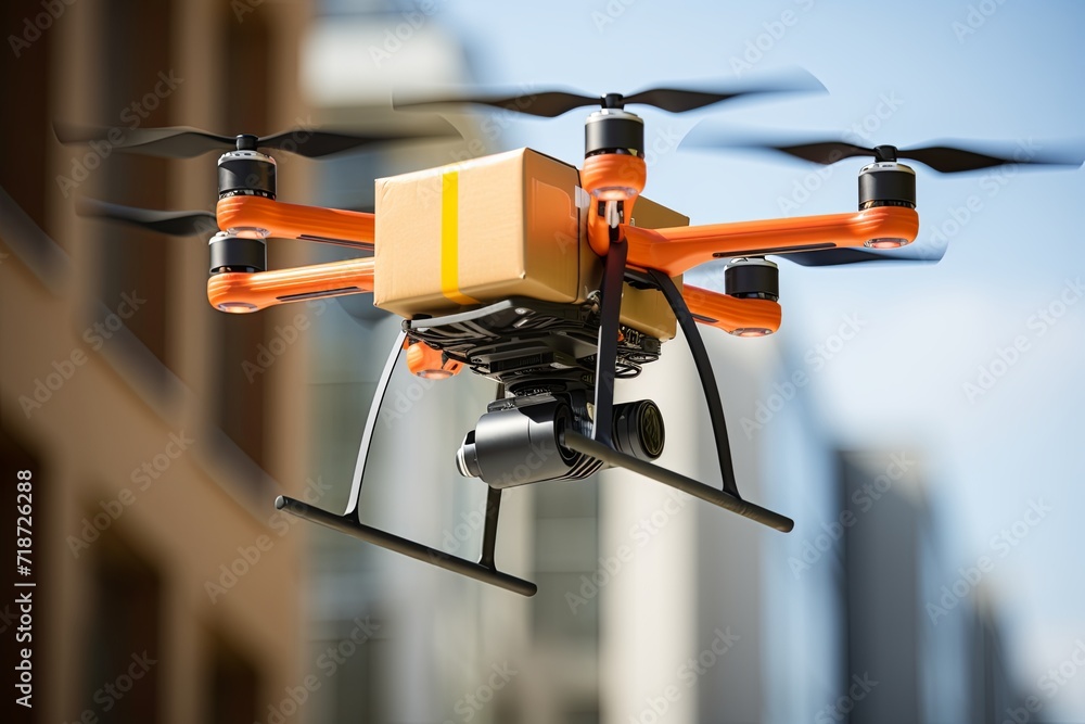 Package drone, renewable energy, smart green tech drone positioning ...