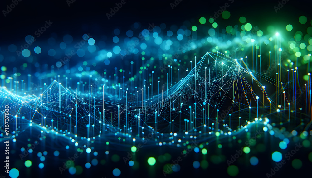 Schematic of a digital hive, buzzing with data streams. Generative AI ...