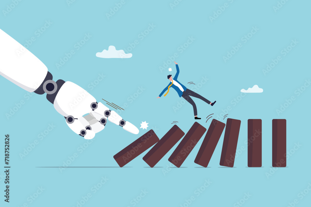 Plakat AI to disrupt human work, Artificial intelligence impact or ...