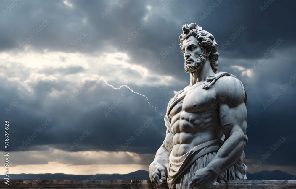 Stoicism concept, sculpture of a stoic, representing philosophy ...