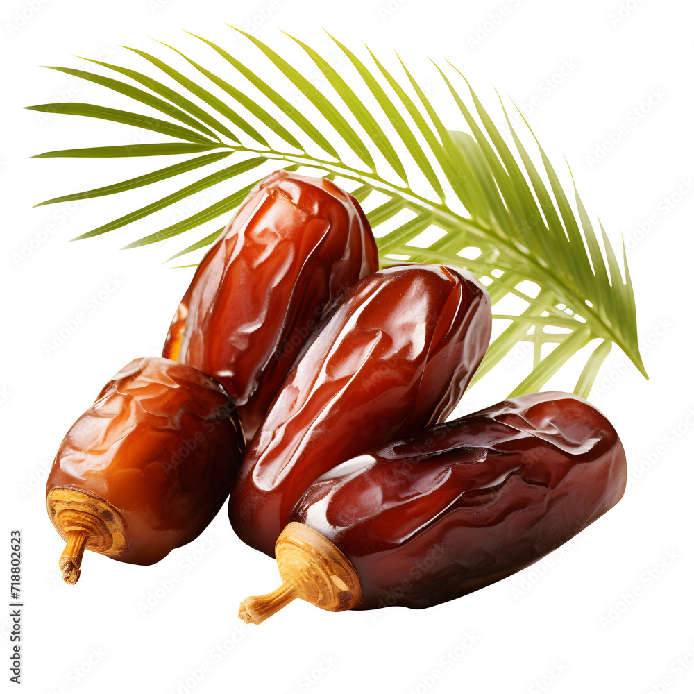 Pile of tasty dry dates leaf isolated on png background. Arabic food ...
