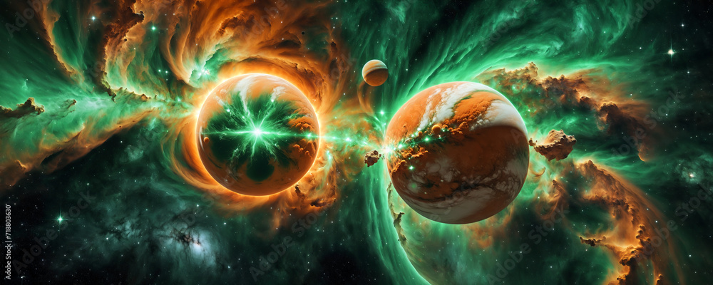 Electric Blue Fractal Circles in Space: A Dynamic Fusion of Plasma ...