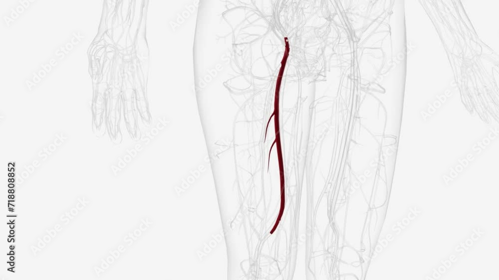 The femoral artery is a large artery in the thigh and the main arterial ...
