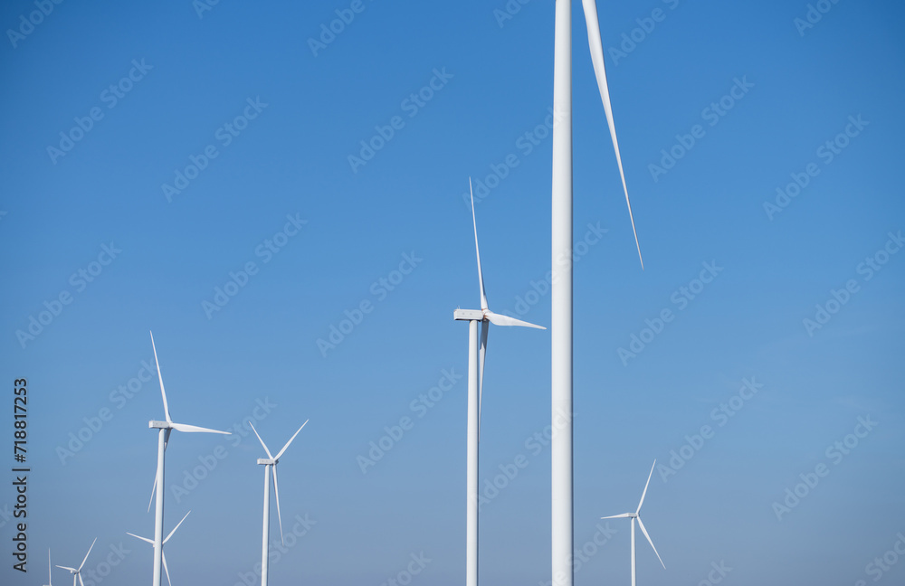 Wind energy. Wind power. Sustainable, renewable energy. Wind turbines ...