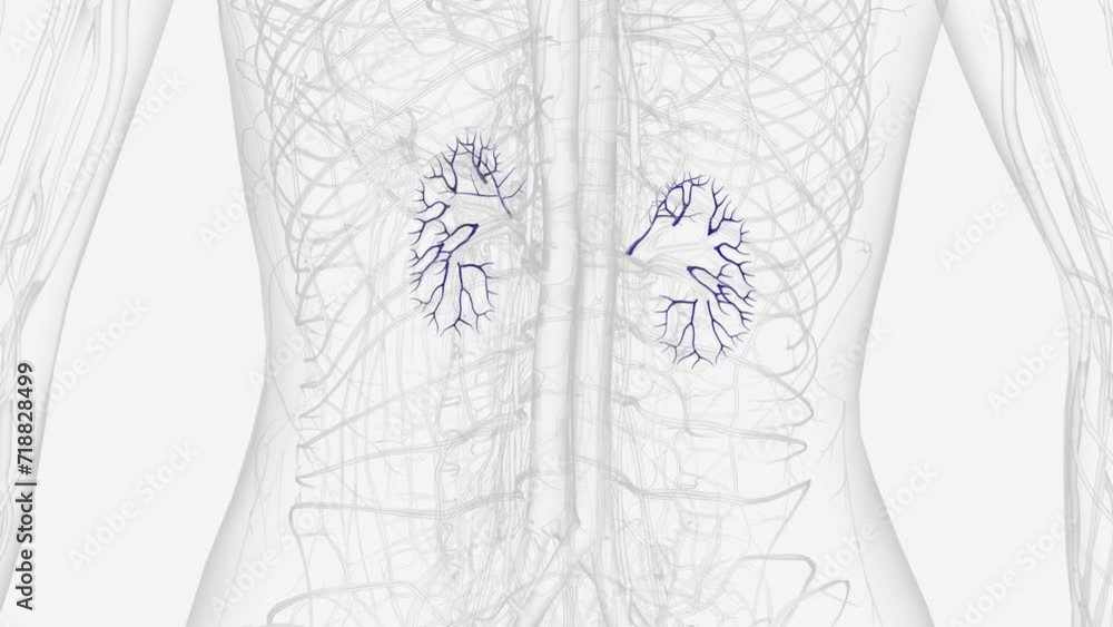 The renal veins in the renal circulation, are large-calibre veins that ...