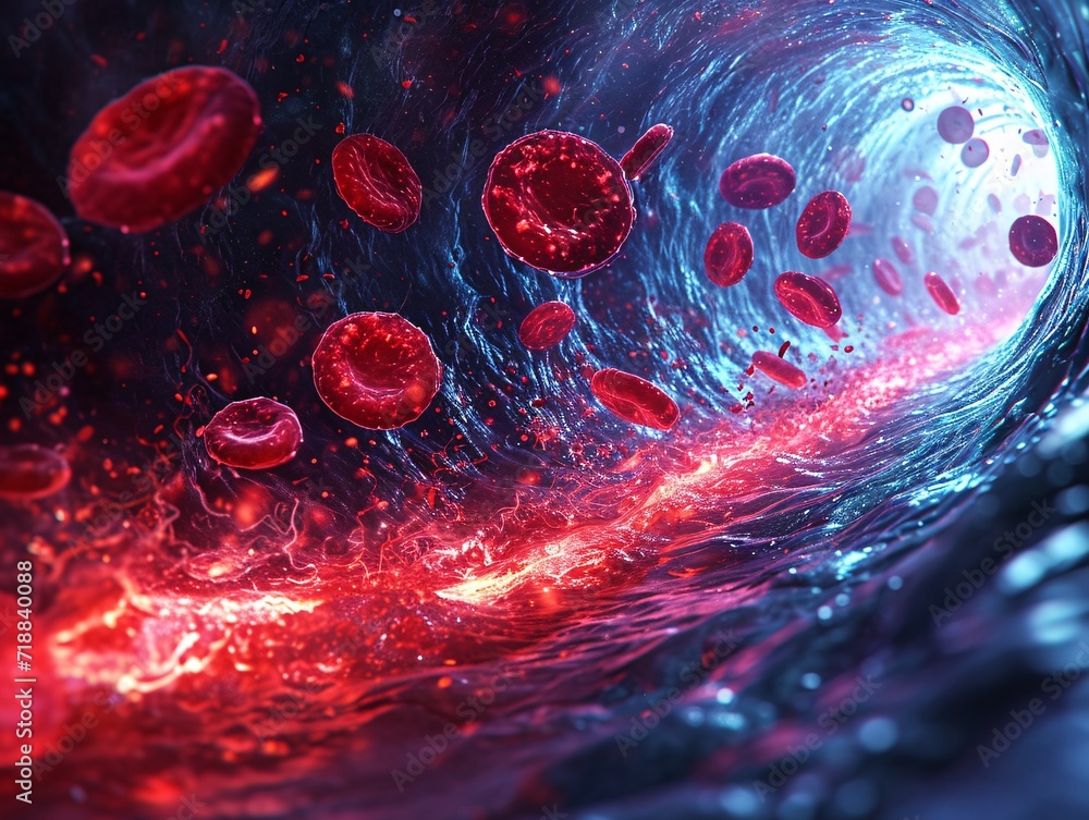 Bloodstream of the Month: A Vibrant Visual of Red Blood Cells in Motion ...