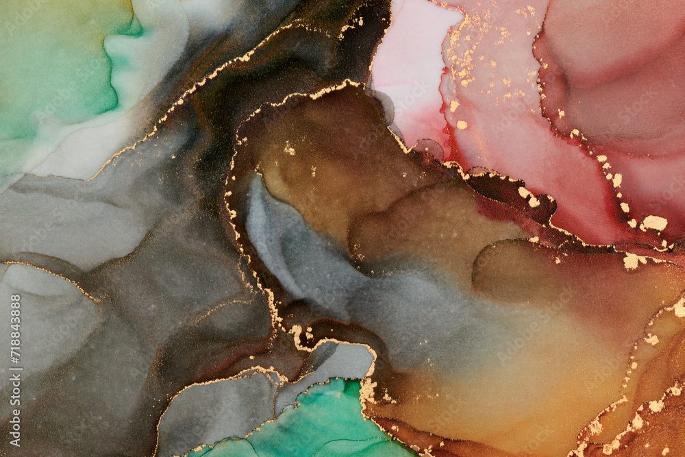 Abstract clouds. Modern futuristic pattern marble translucent colors ...