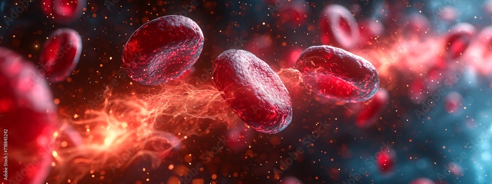 Photo & Art Print Blood Moon Rising: A Glimpse into the Red Blood Cell ...