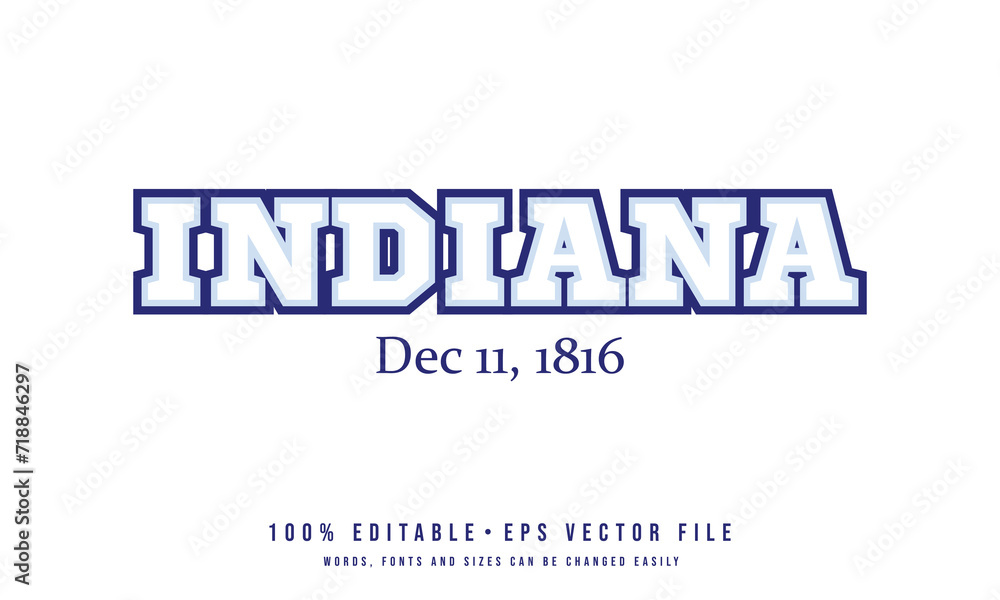 Indiana typography design vector for shirt, mug, cap, jersey, hoodie ...