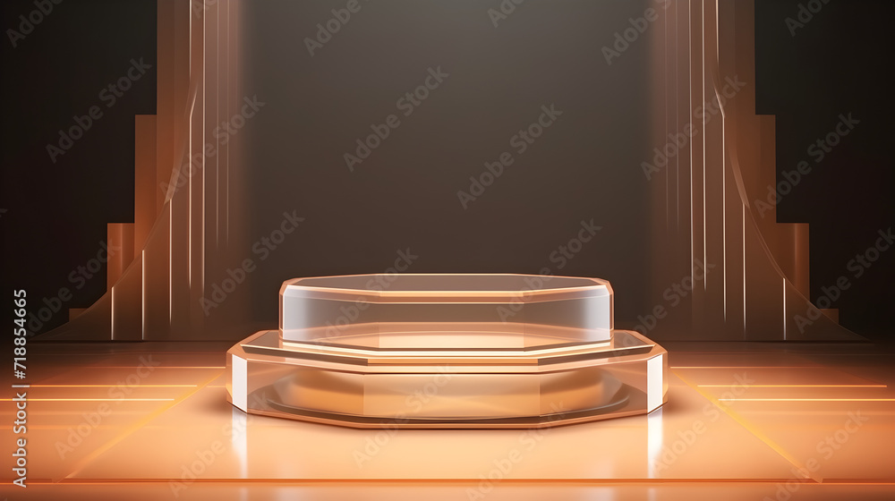 Spotlight podium spot stage winner disco award champion platform ...