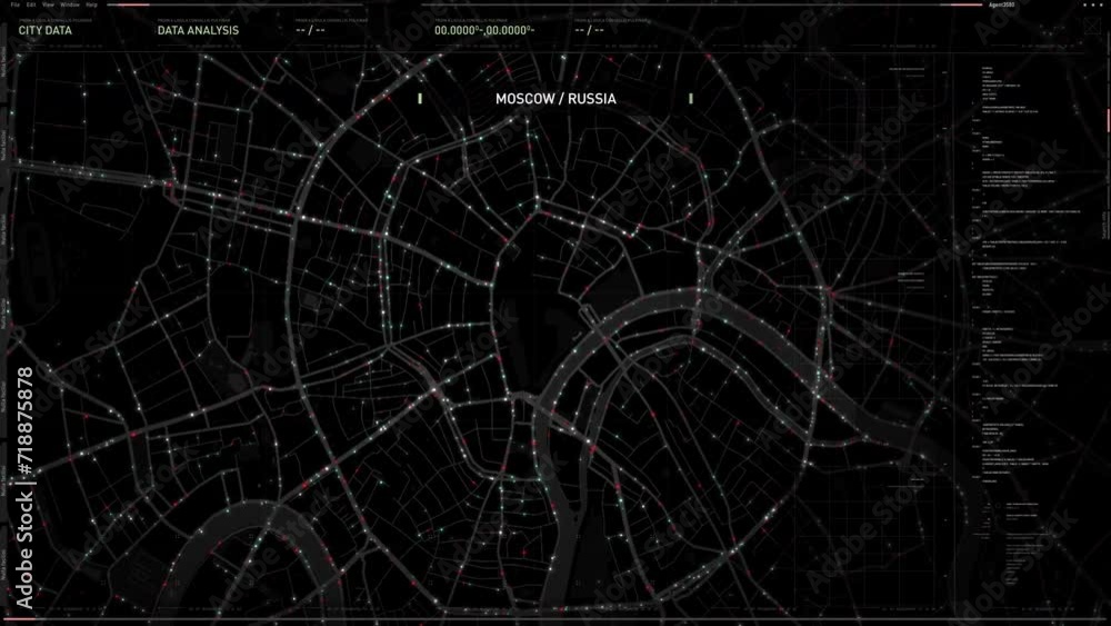 Satellite System Gathering Information On Vehicle Locations In Moscow ...