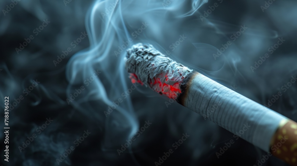 Dangerous cigarette smoke causing damage to lungs. Lung disease from ...