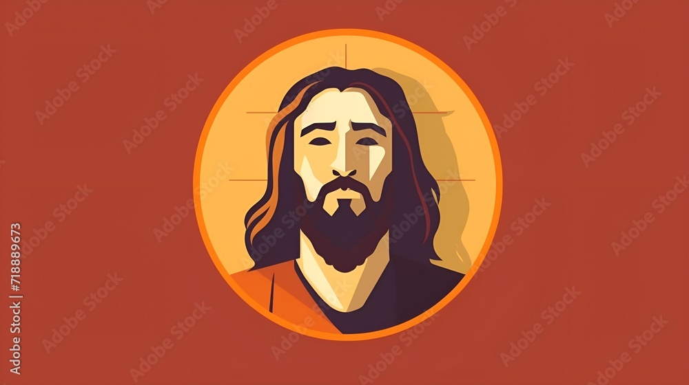 Jesus face vector style illustration, good friday,chritianity,jesus ...