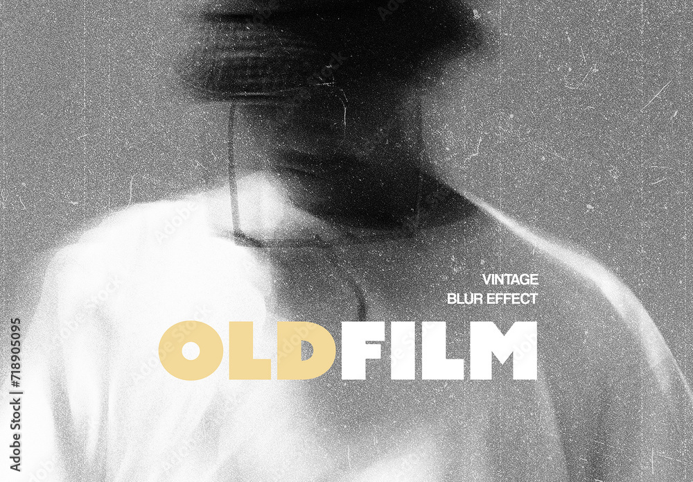 Vintage Blur Photo Effect Mockup Stock Template | Adobe Stock
