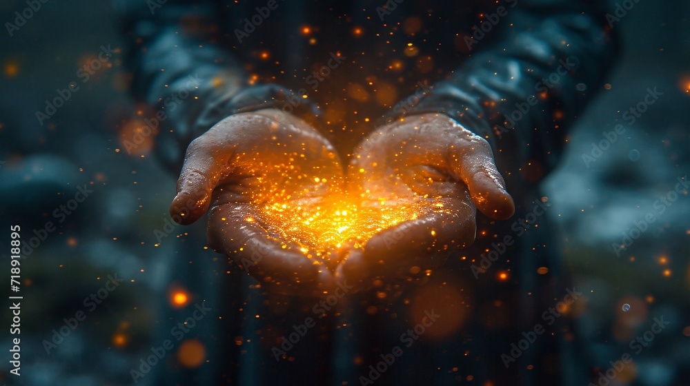Glowing Heart in the Dark: A Celebration of Love and Light Generative ...