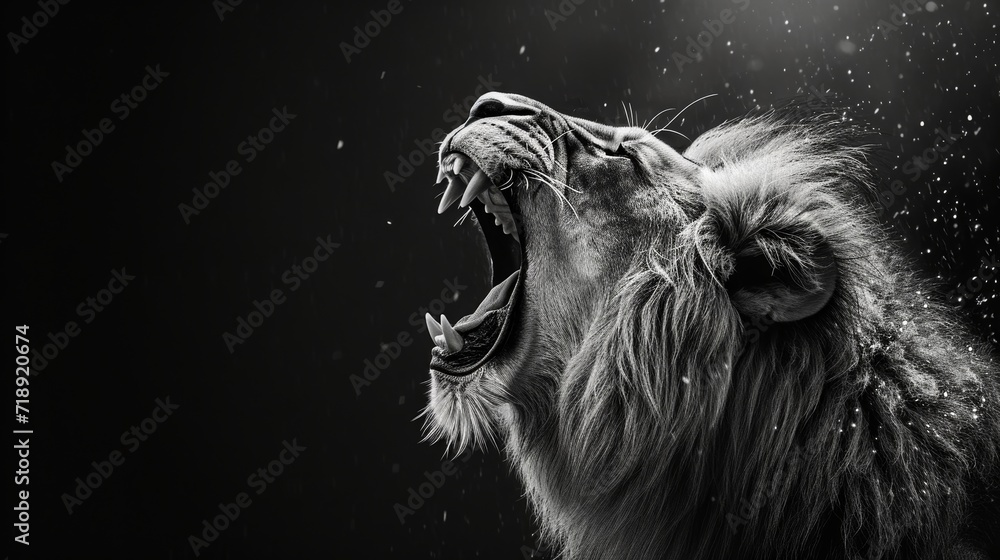 Photo & Art Print A fierce and powerful lion, rendered in striking ...