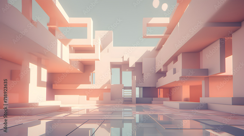 Abstract modern architecture mesmerizes with its fusion of form and ...