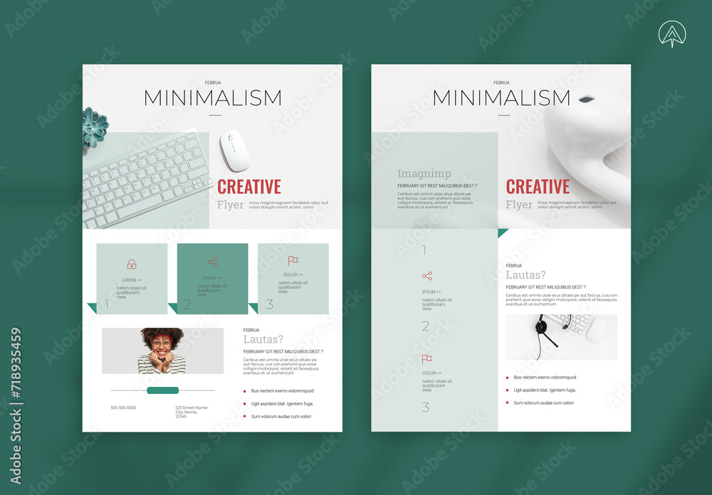 Minimal Flyer Template Stock Template | Adobe Stock