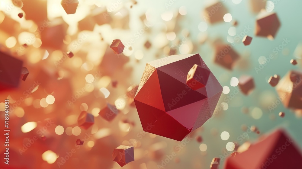 Floating Polygons, polygons in various sizes and shapes, floating in ...