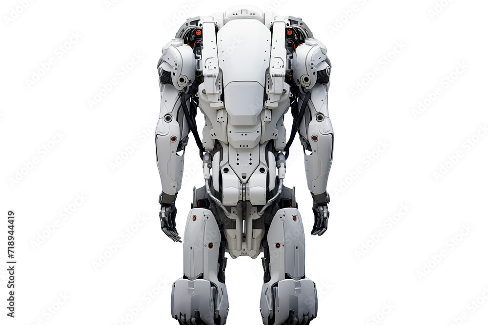 Full Body Exoskeleton Cyborg male face PNG isolated on white and ...